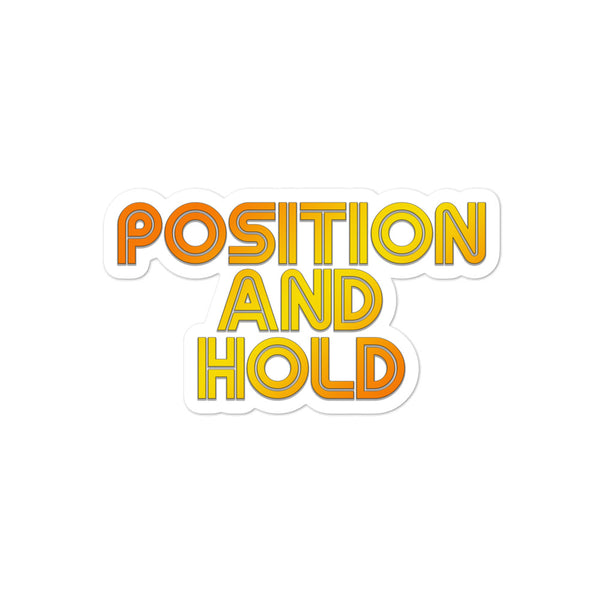 Position and Hold Retro Sticker - RadarContact